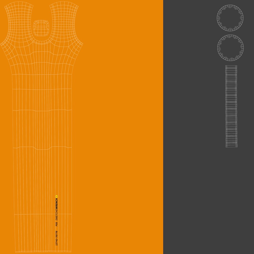 Orange Socket Wrench 3D Model - TurboSquid 1881466