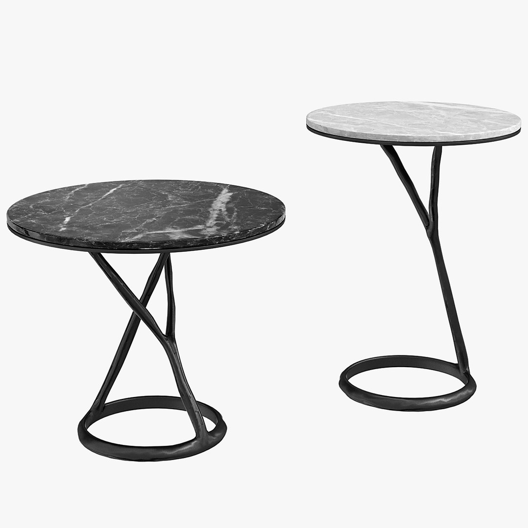 3D Poliform ILDA Round marble coffee table - TurboSquid 2078680