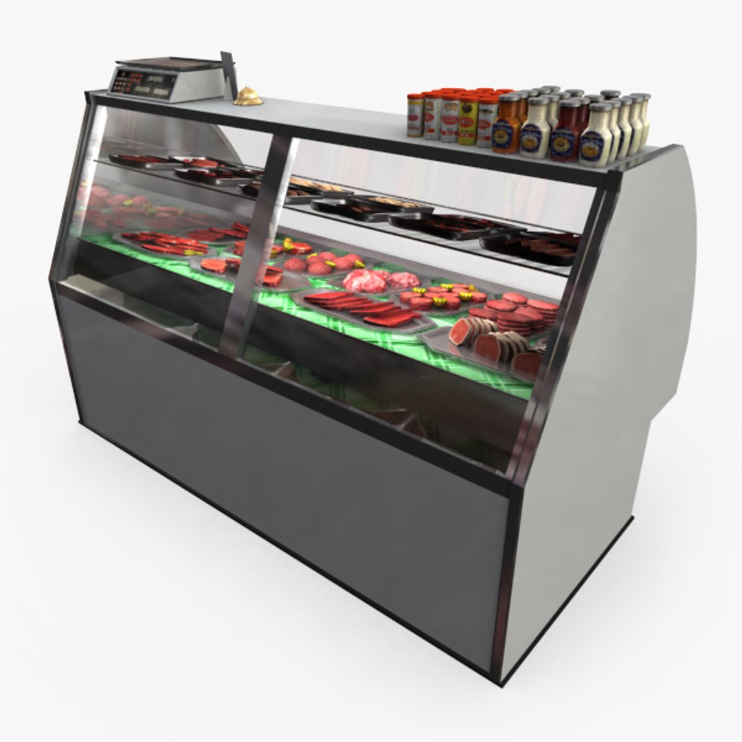 Meat Counter Grocery - 3d Model