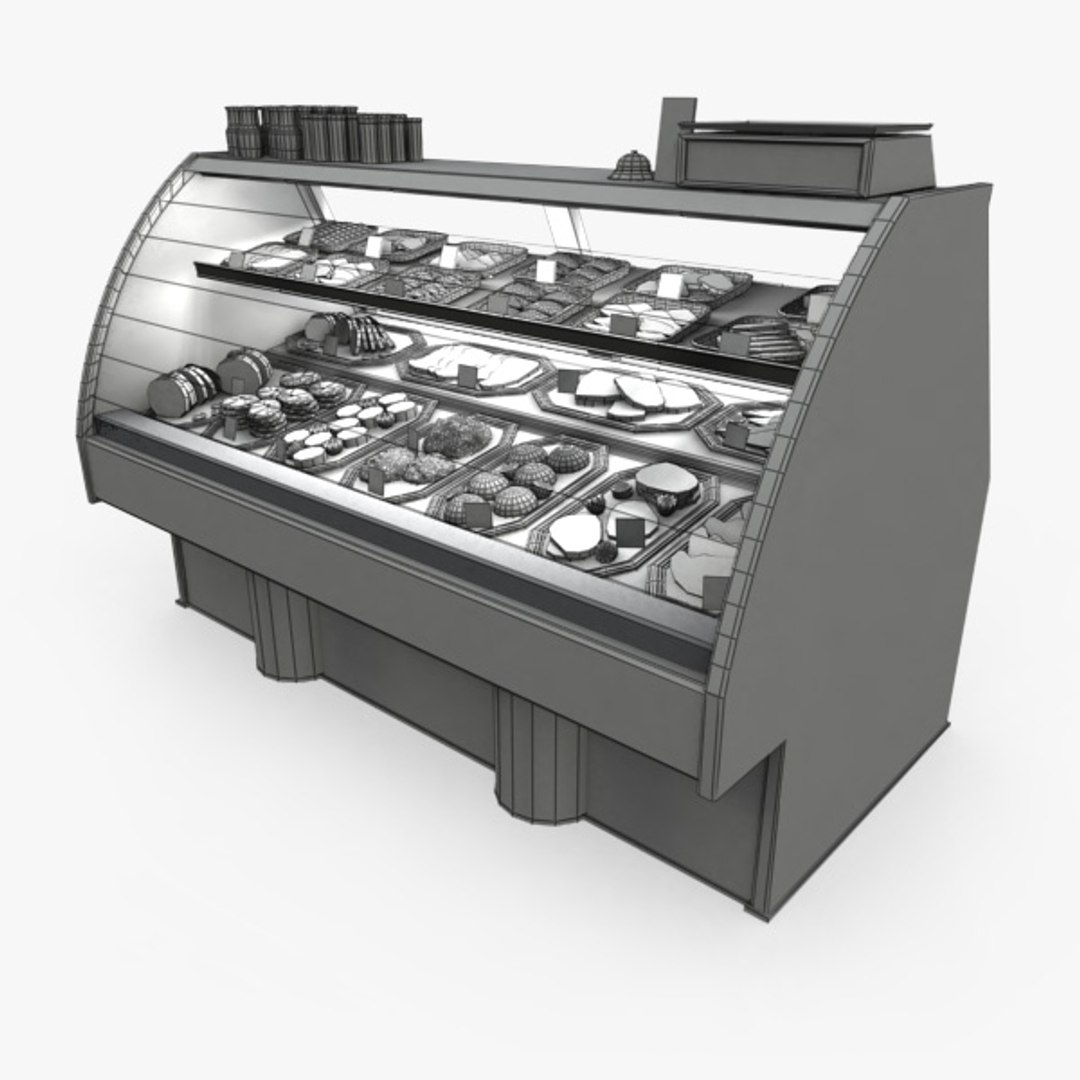 Meat Counter Grocery - 3d Model