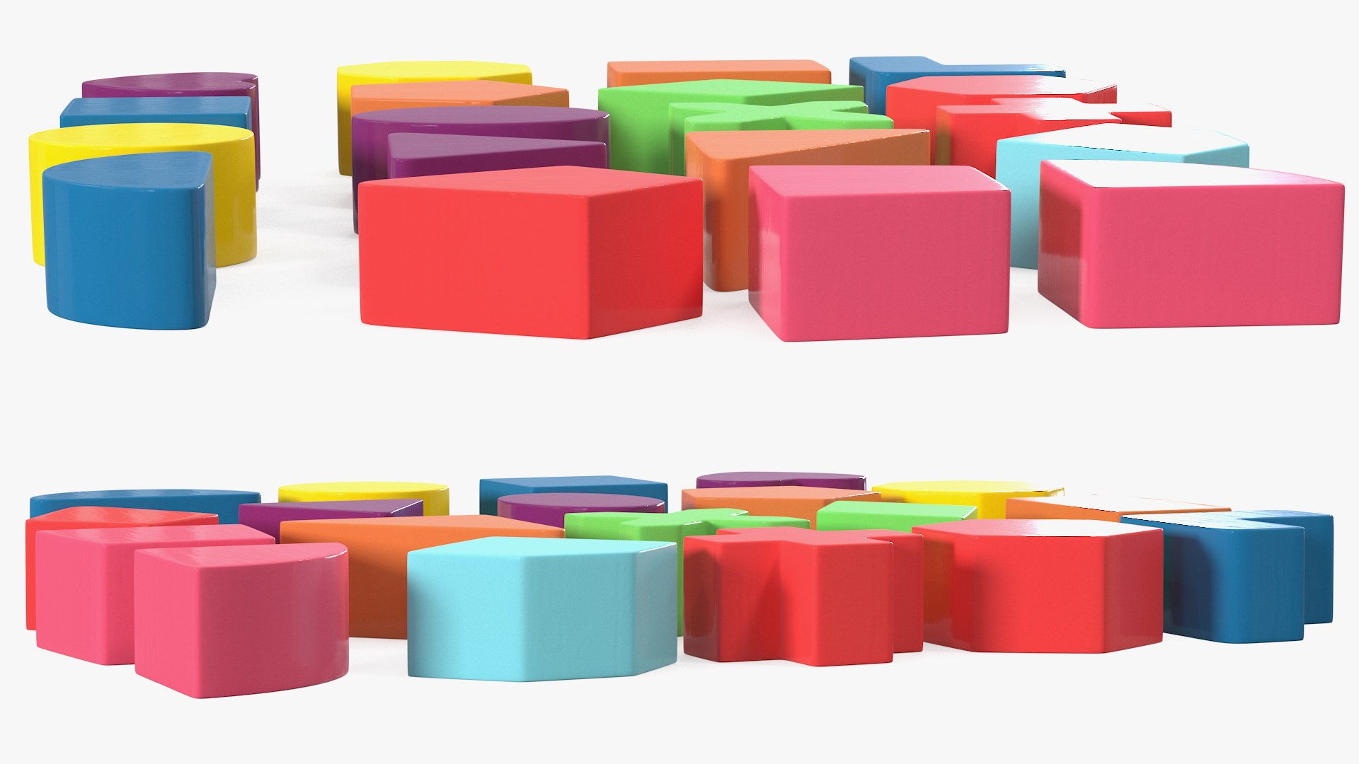 3D Plastic Geometric Figures Set - TurboSquid 1625190