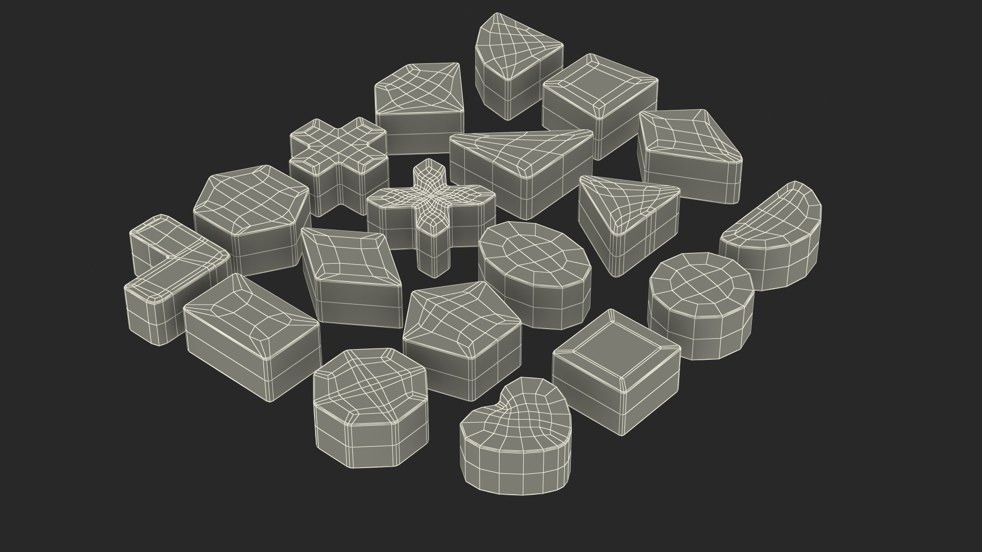 3D Plastic Geometric Figures Set - TurboSquid 1625190