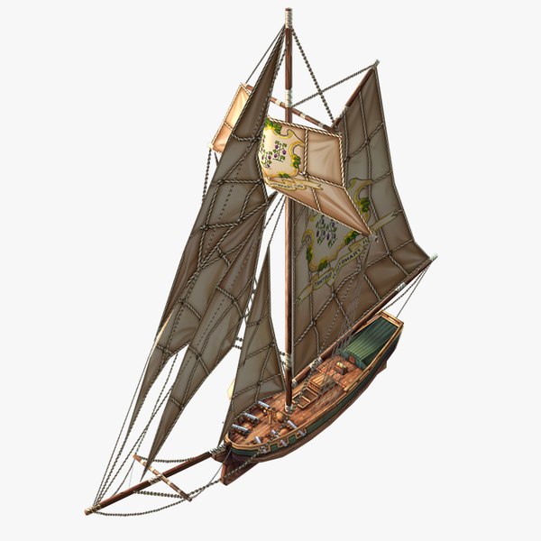 3d model cartoon sloop