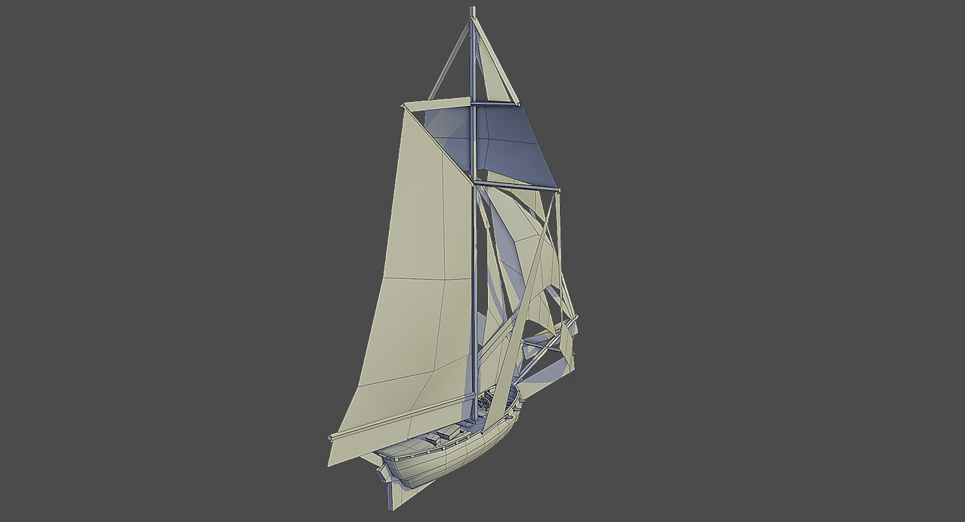3d Model Cartoon Sloop