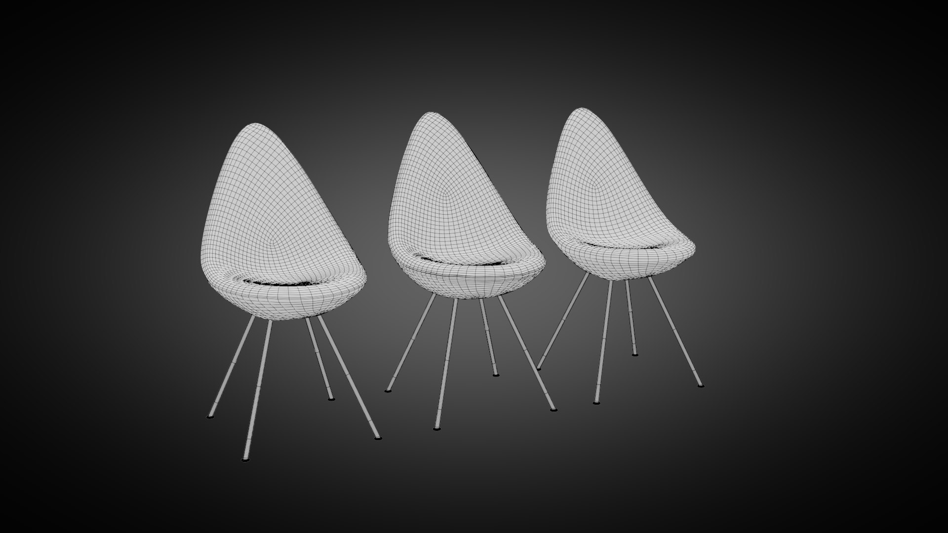 3D The Drop Chair By Fritz Hansen Model - TurboSquid 1888584