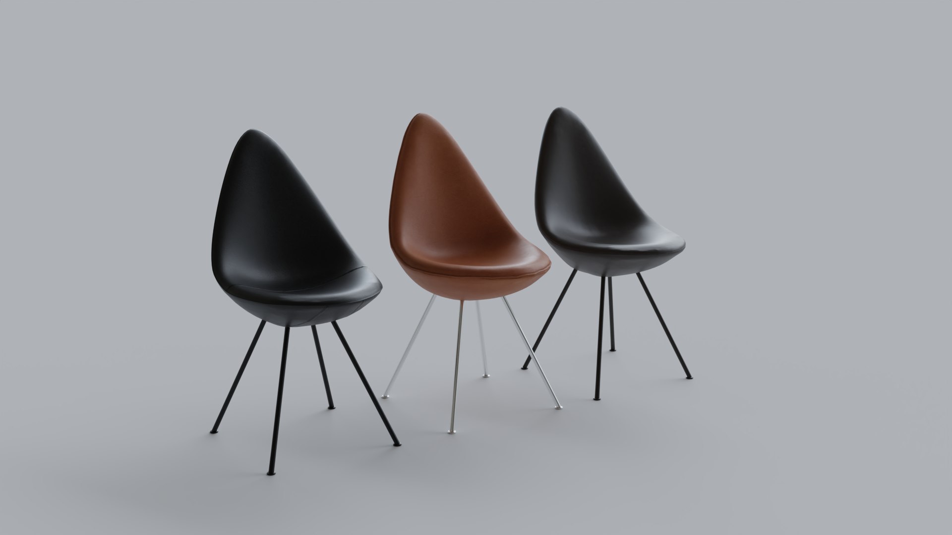3D The Drop Chair By Fritz Hansen Model - TurboSquid 1888584