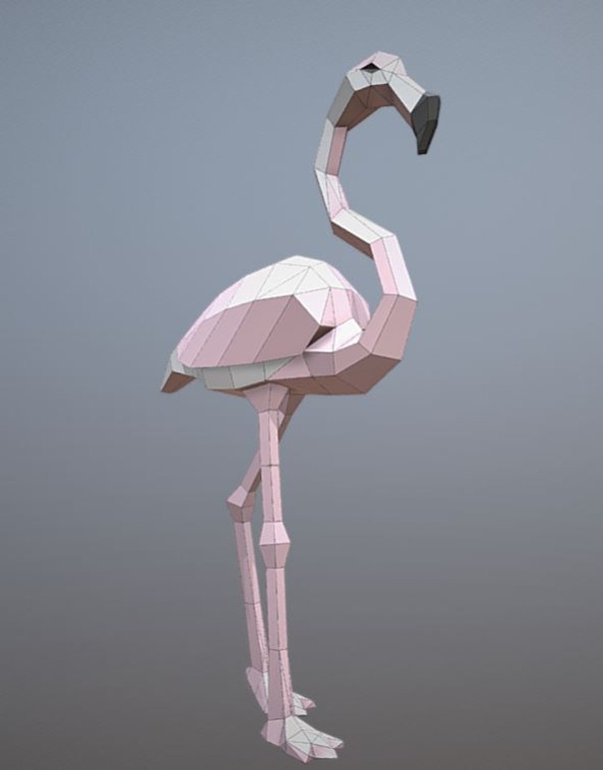 3D Flamingo Papercraft Paper - TurboSquid 1396219