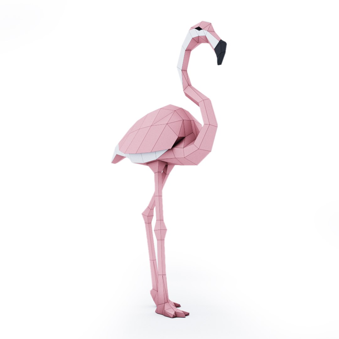3D Flamingo Papercraft Paper - TurboSquid 1396219