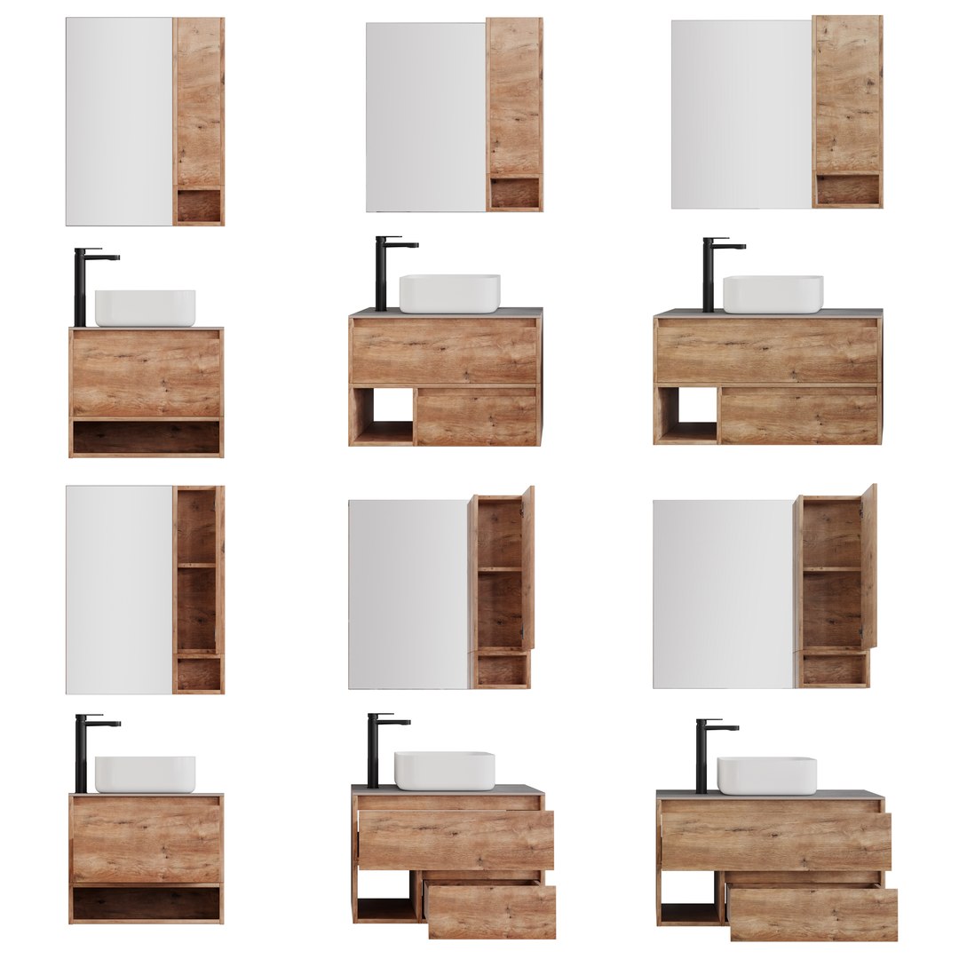 STWORKI Karlstad 60-75-90 Rustic Oak Rochelle 3D Model - TurboSquid 2187529