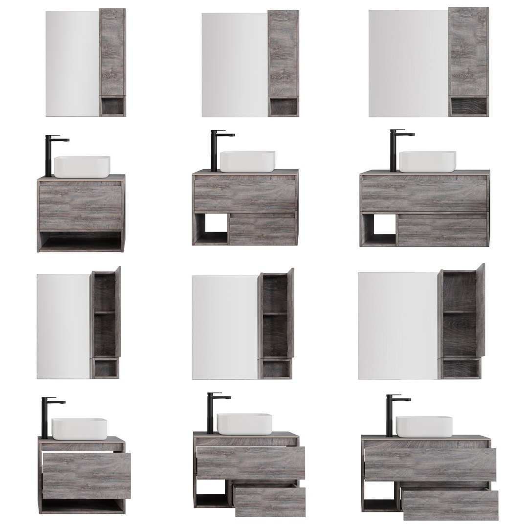 STWORKI Karlstad 60-75-90 Rustic Oak Rochelle 3D Model - TurboSquid 2187529