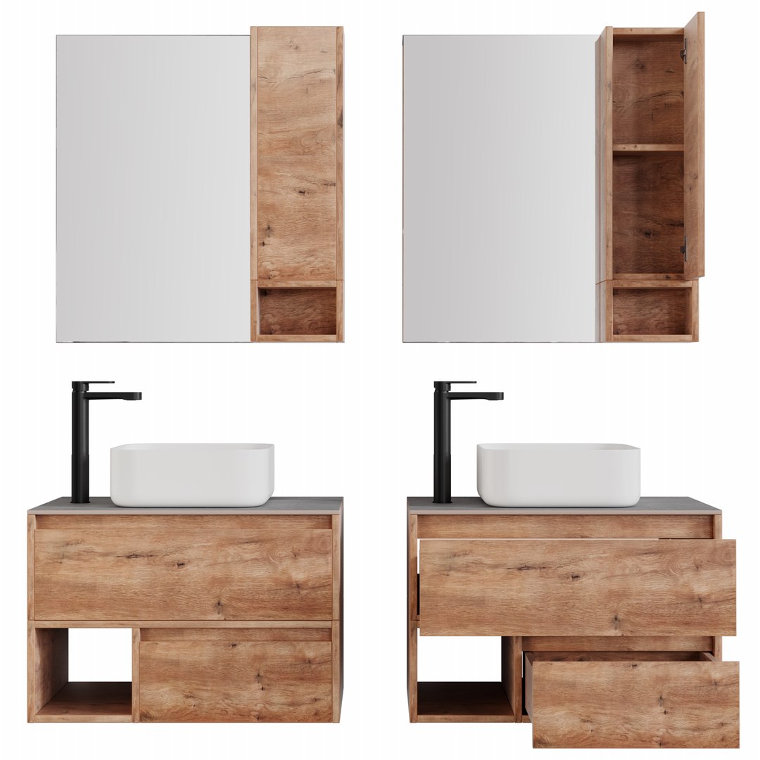 STWORKI Karlstad 60-75-90 Rustic Oak Rochelle 3D Model - TurboSquid 2187529