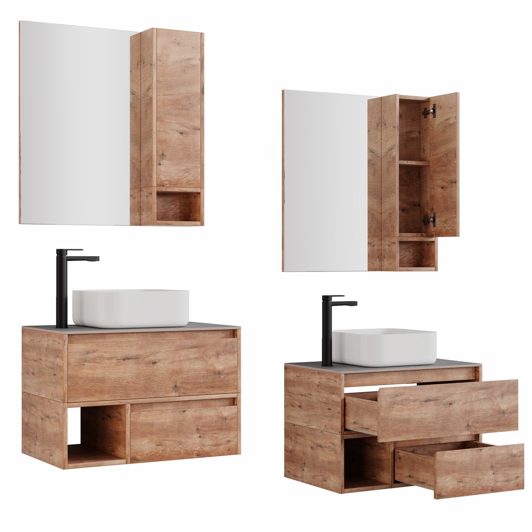 STWORKI Karlstad 60-75-90 Rustic Oak Rochelle 3D Model - TurboSquid 2187529