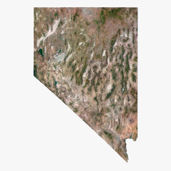 modelo 3d Nevada State Terrain Map - TurboSquid 2085745