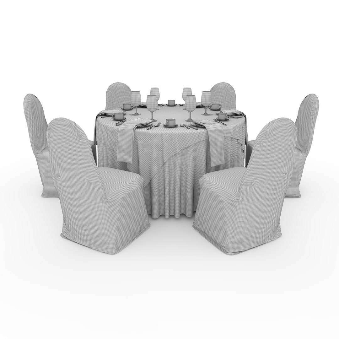 Banquet Table And Chair 38 3D - TurboSquid 2420987
