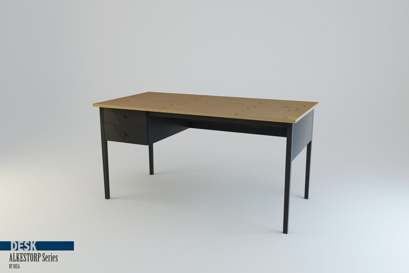 desk arkelstorp set ikea 3d model