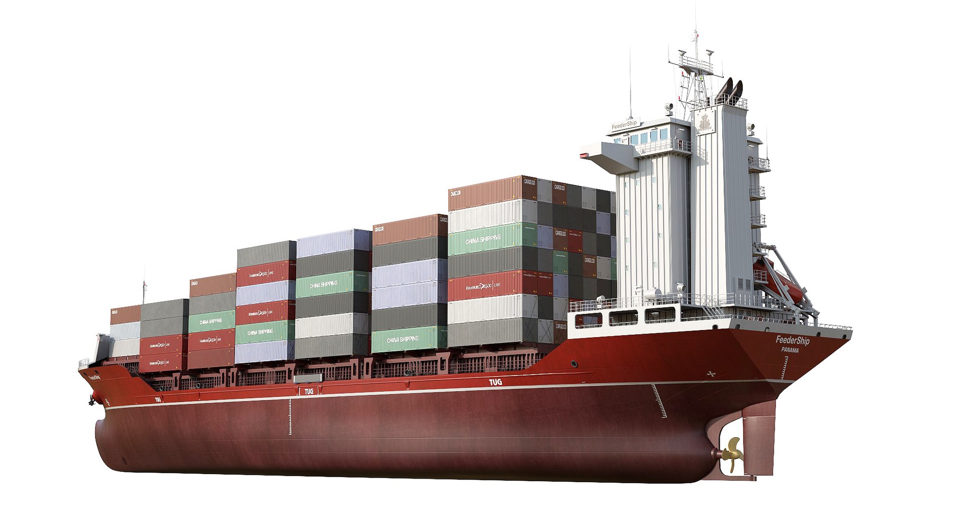 3D Model Container Feeder 800 Red - TurboSquid 2282490