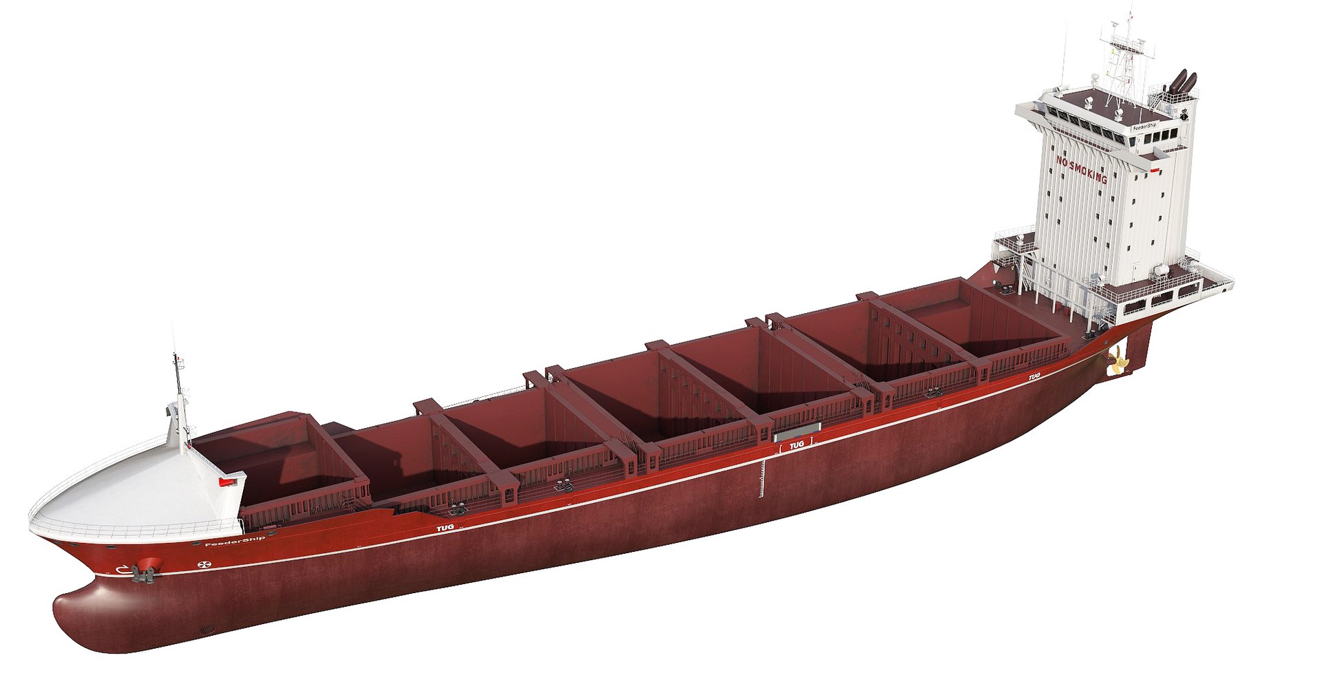 3D Model Container Feeder 800 Red - TurboSquid 2282490