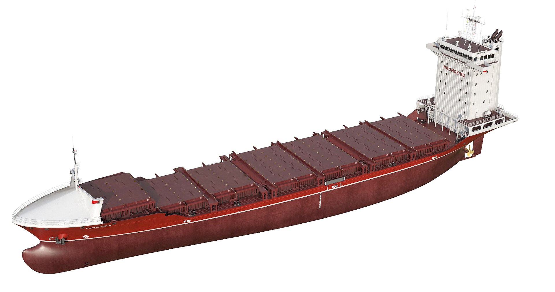 3D Model Container Feeder 800 Red - TurboSquid 2282490