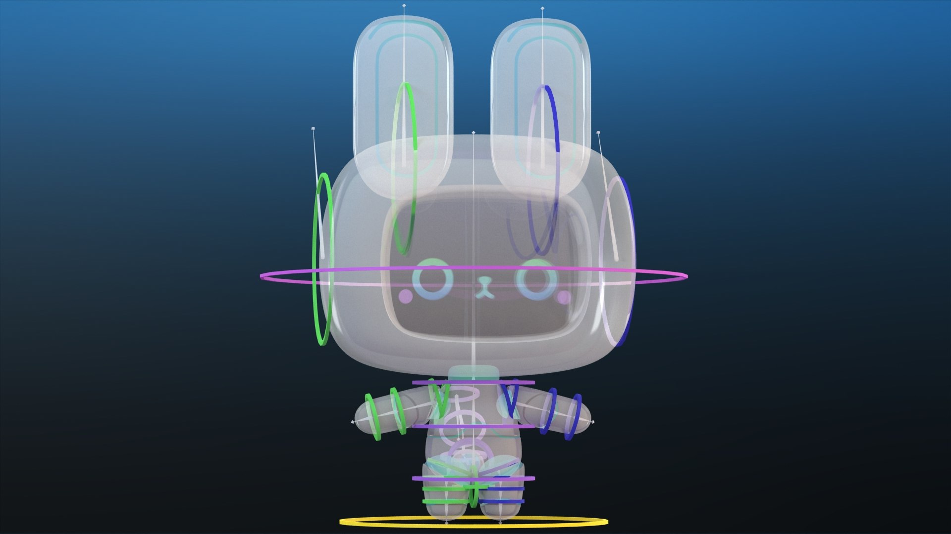 3D Cute Cartoon Robot Bunny - TurboSquid 2039348