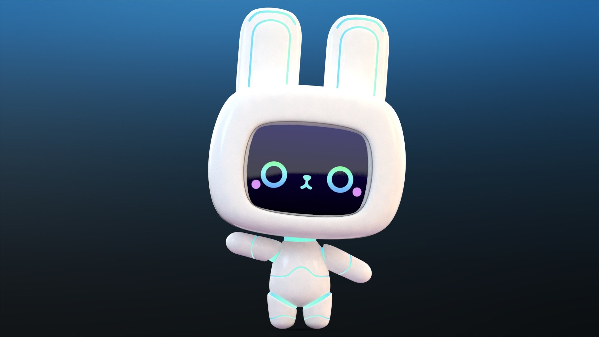 3D Cute Cartoon Robot Bunny - TurboSquid 2039348