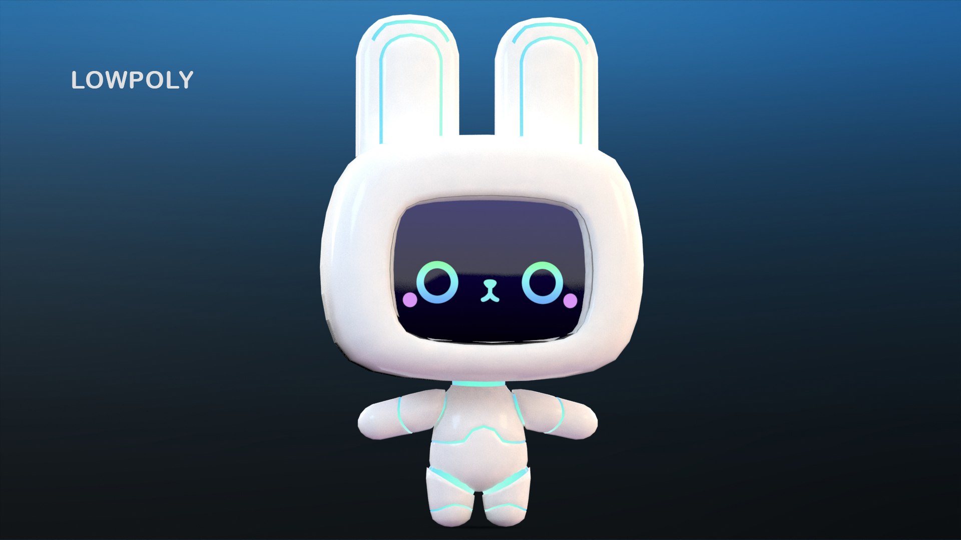 3D Cute Cartoon Robot Bunny - TurboSquid 2039348