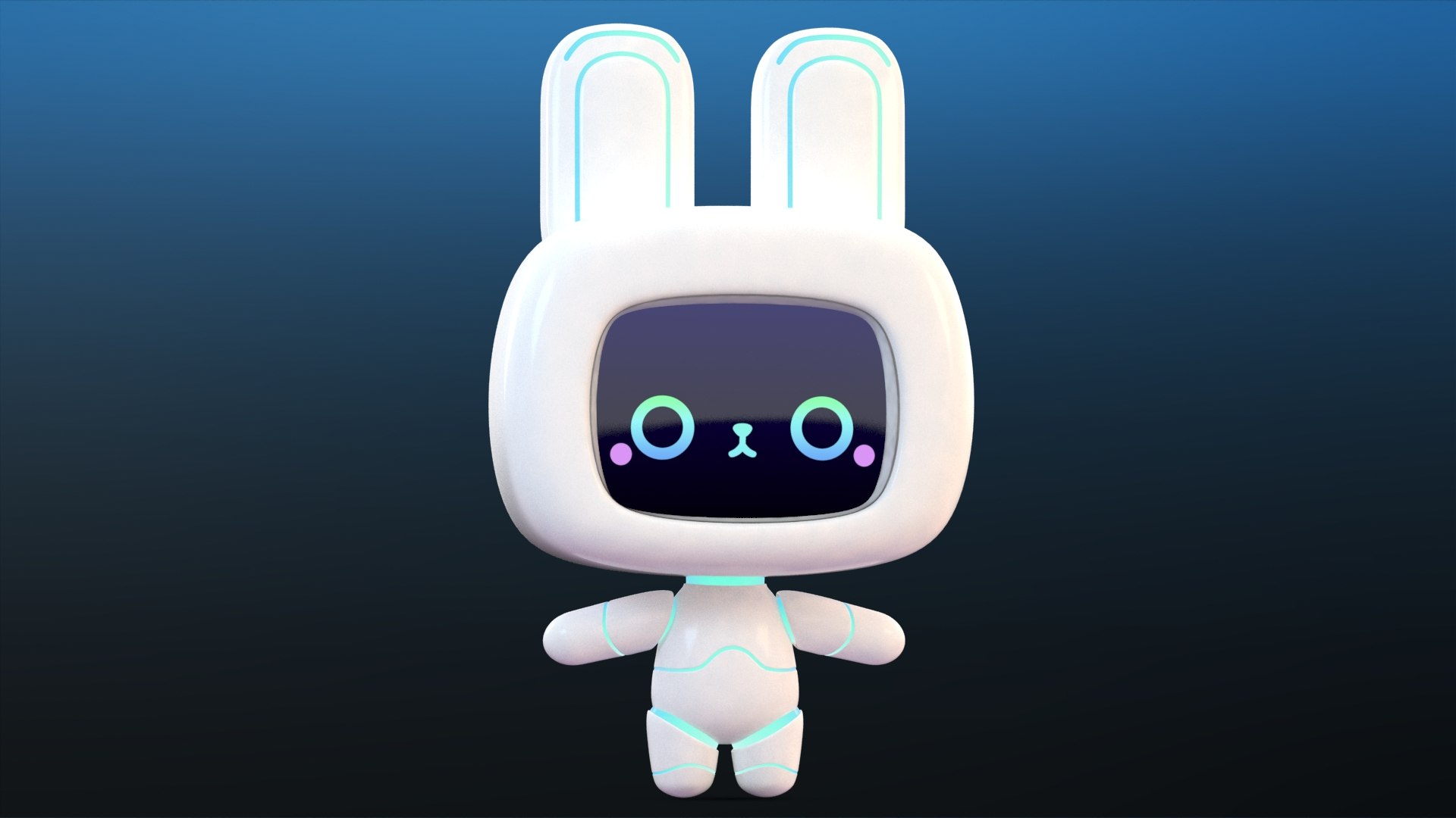 3D Cute Cartoon Robot Bunny - TurboSquid 2039348