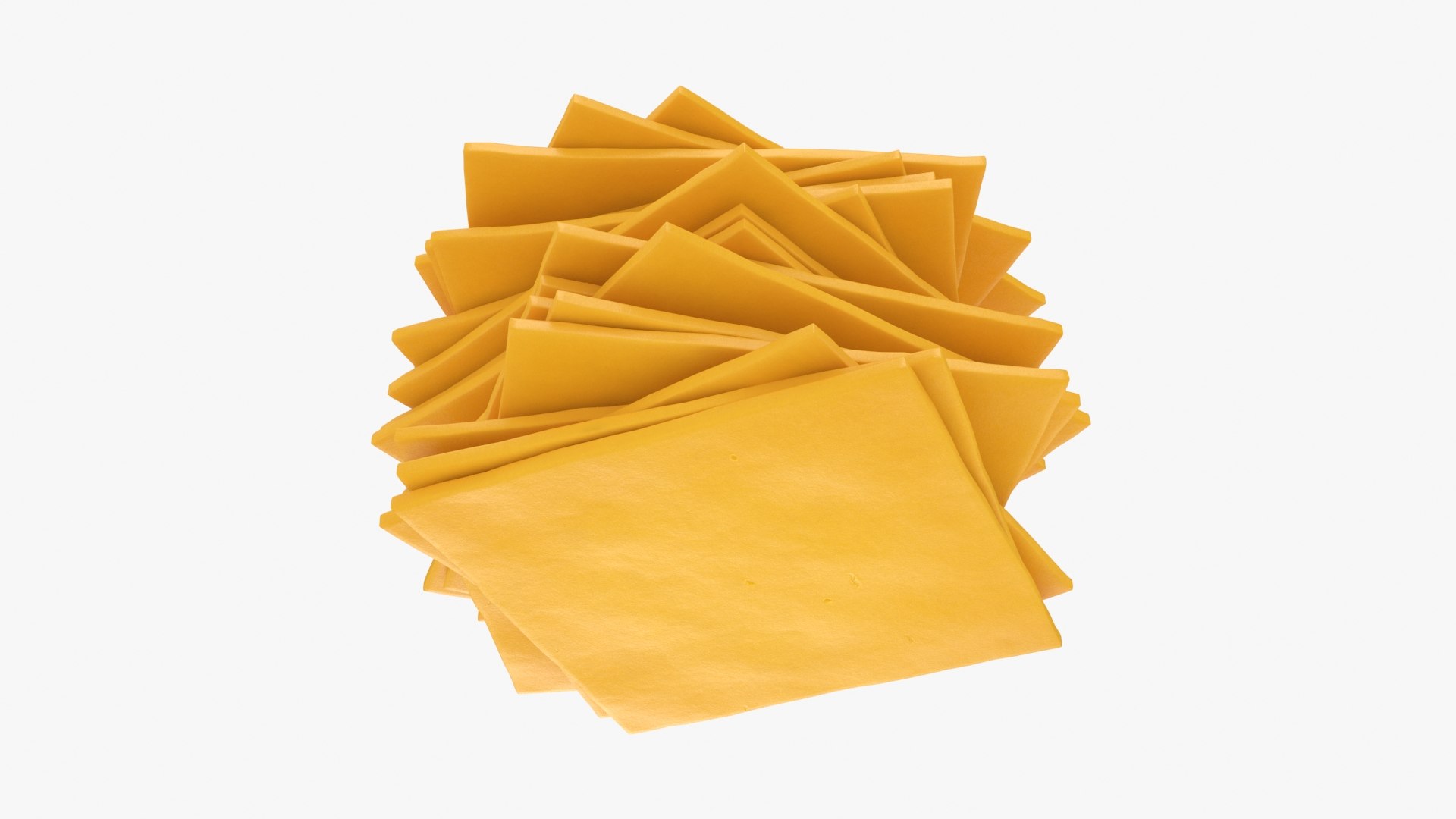 Pile Of Cheese Slices 3D Model - TurboSquid 2334759