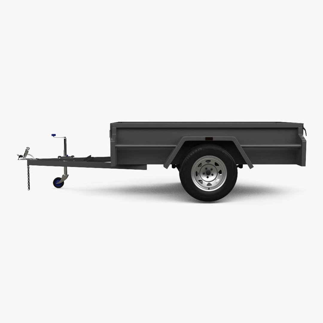 Generic Box 1-axle Car Trailer 2021 3D Model - TurboSquid 1984738