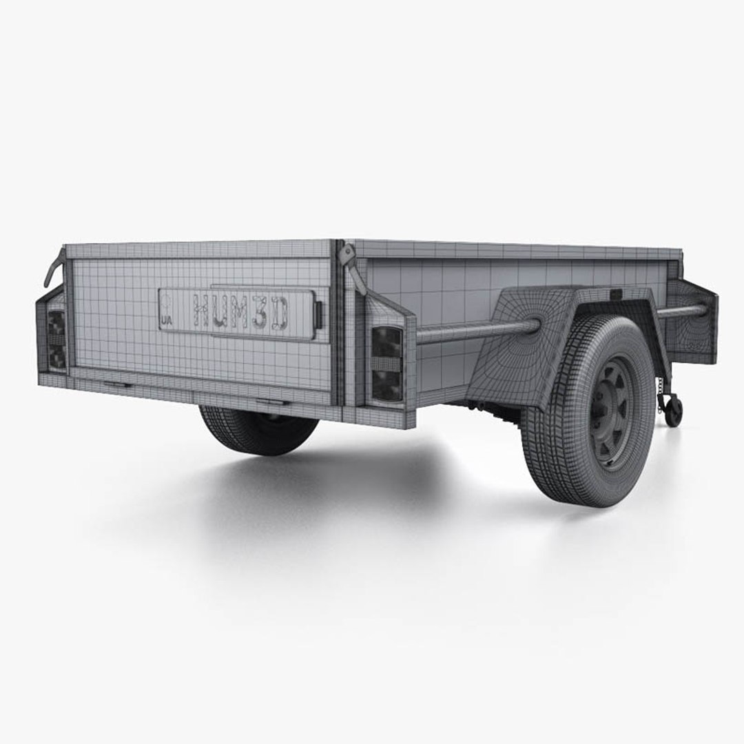 Generic Box 1-axle Car Trailer 2021 3D Model - TurboSquid 1984738