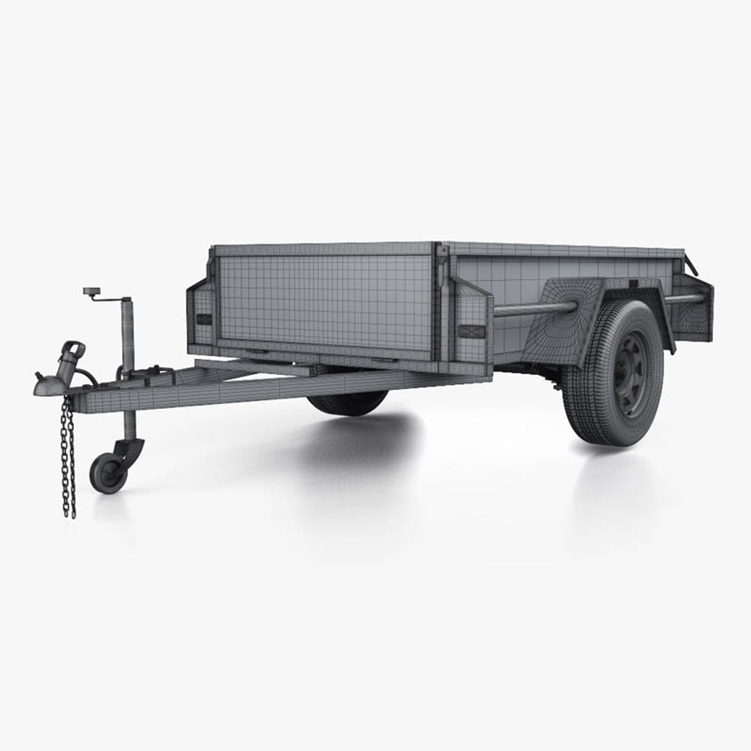 Generic Box 1-axle Car Trailer 2021 3D Model - TurboSquid 1984738