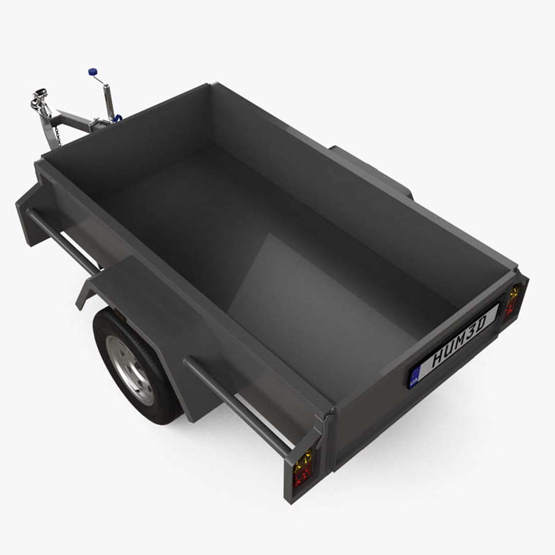 Generic Box 1-axle Car Trailer 2021 3D Model - TurboSquid 1984738