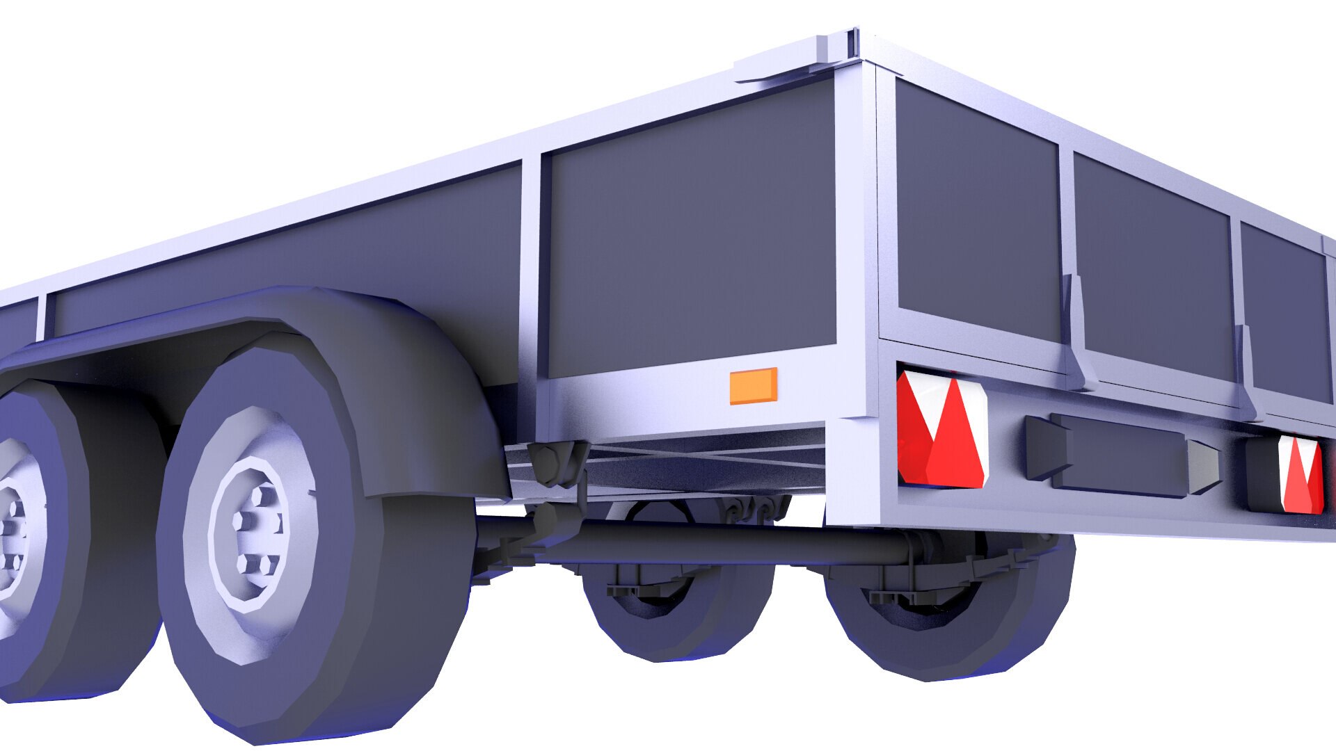 Open Cargo Trailer Low Poly 21 3D - TurboSquid 1871187