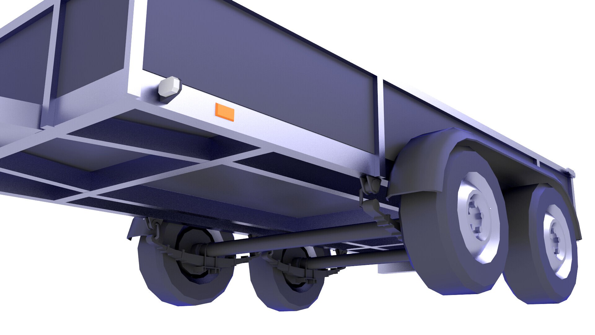 Open Cargo Trailer Low Poly 21 3D - TurboSquid 1871187