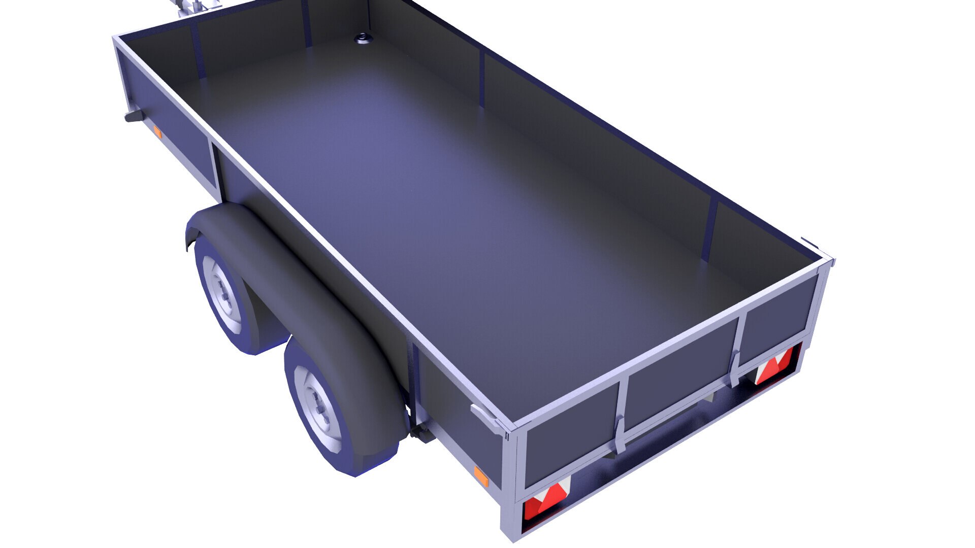 Open Cargo Trailer Low Poly 21 3D - TurboSquid 1871187