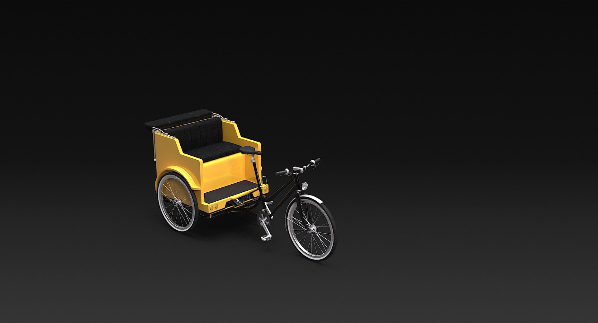 3D Pedicab Cab Model - TurboSquid 1181970