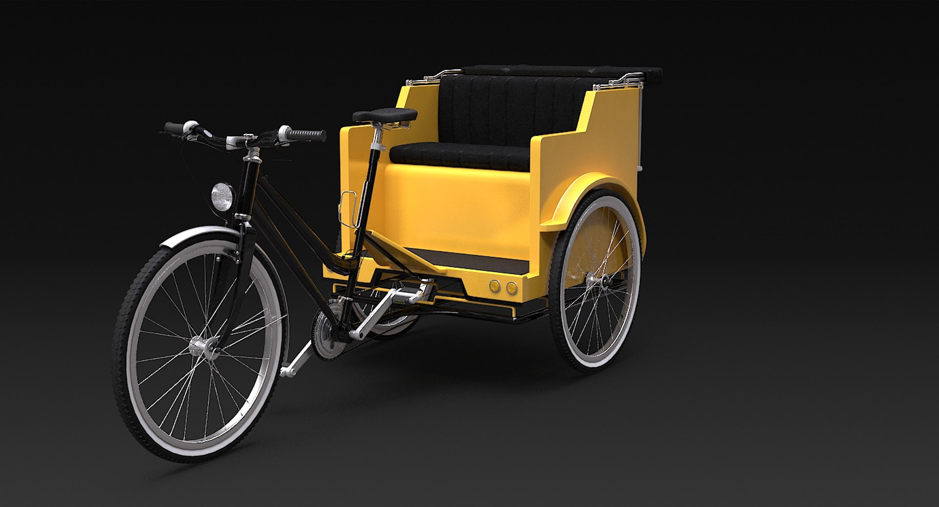 3D pedicab cab model - TurboSquid 1181970