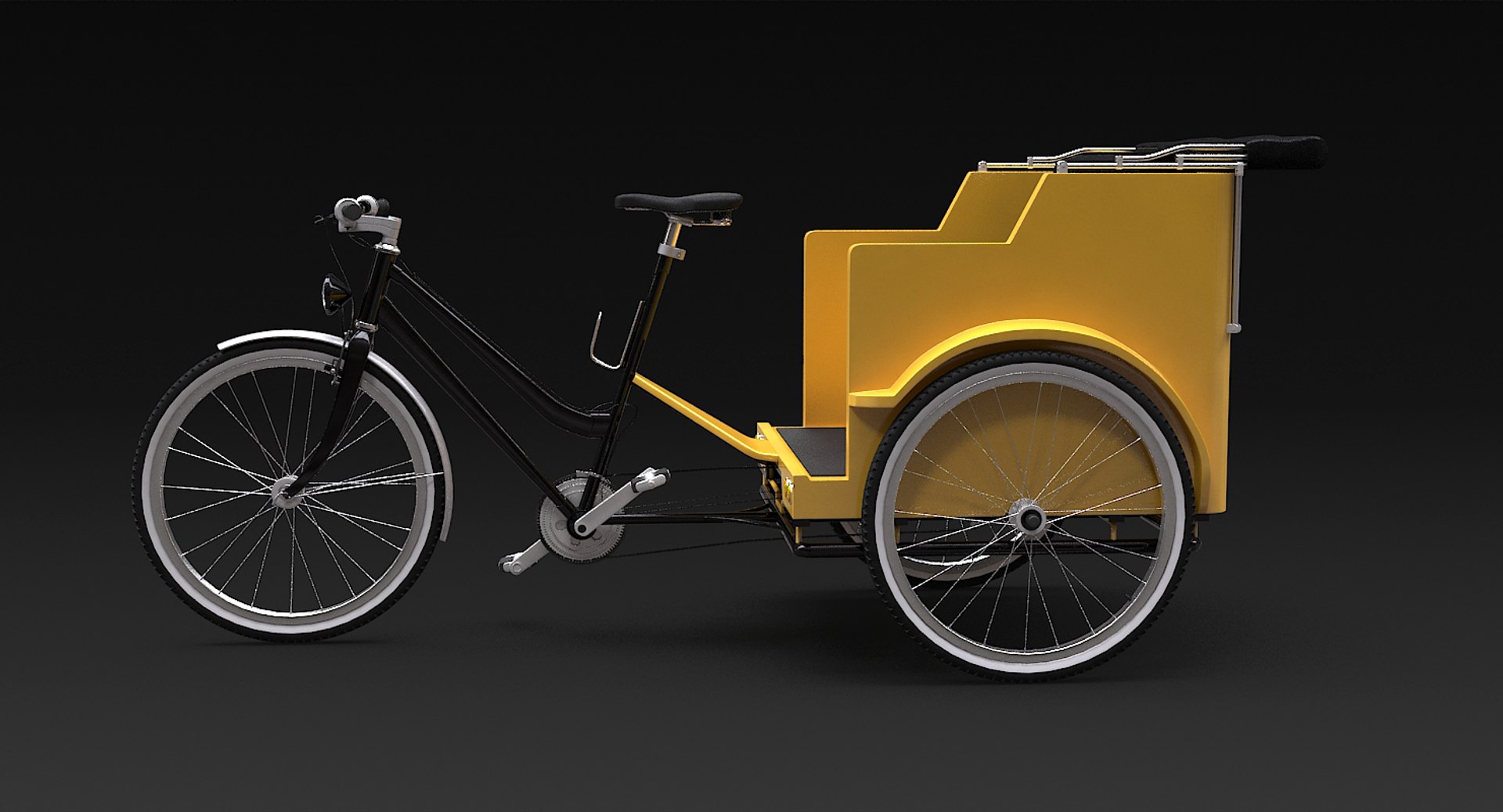 3D Pedicab Cab Model - TurboSquid 1181970