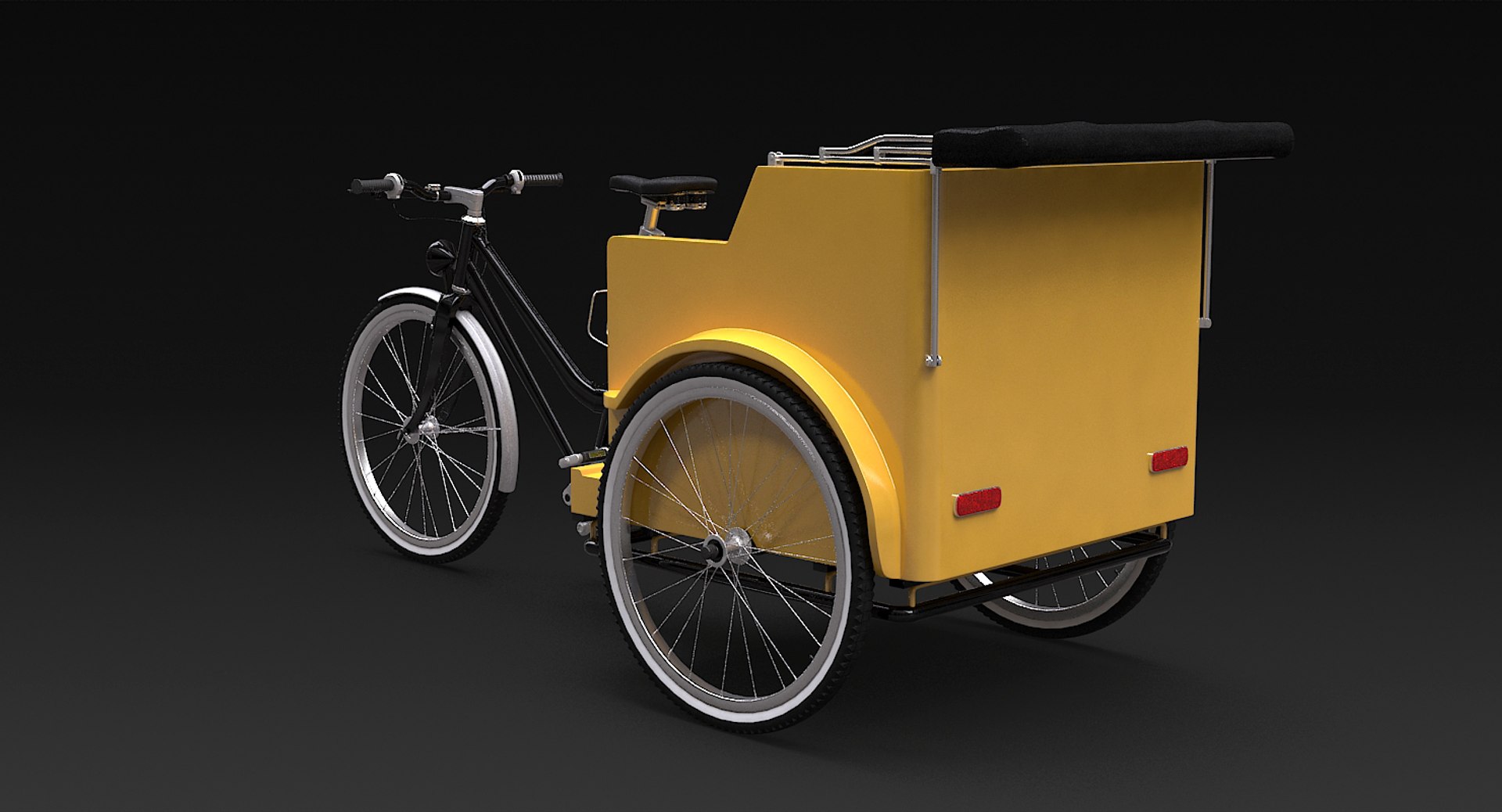 3D Pedicab Cab Model - TurboSquid 1181970