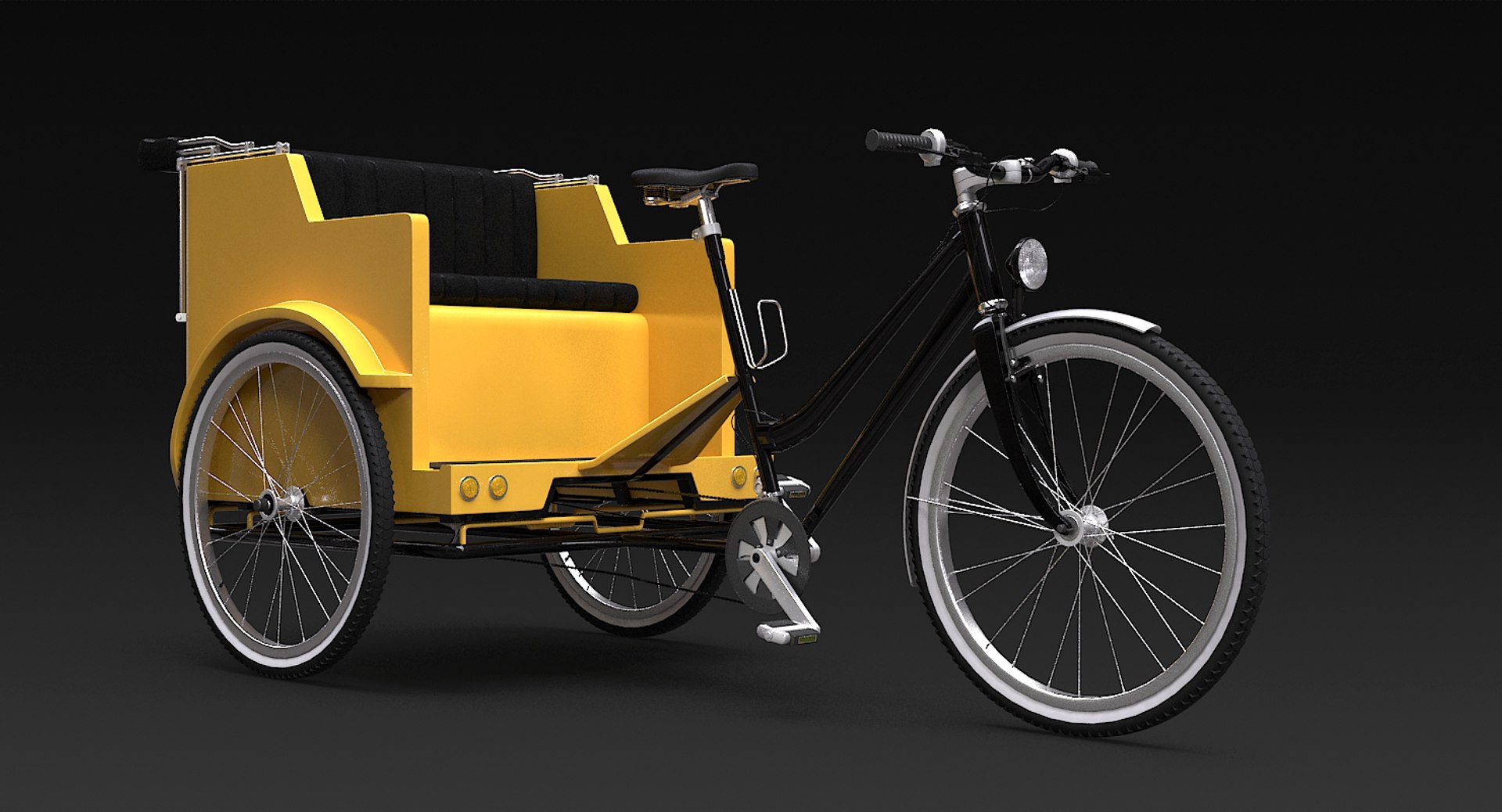 3D Pedicab Cab Model - TurboSquid 1181970