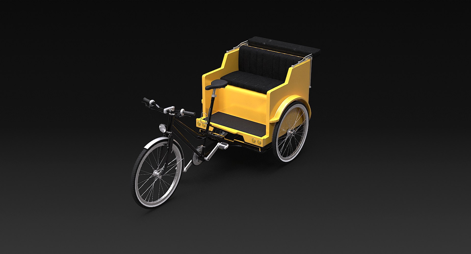 3D Pedicab Cab Model - TurboSquid 1181970