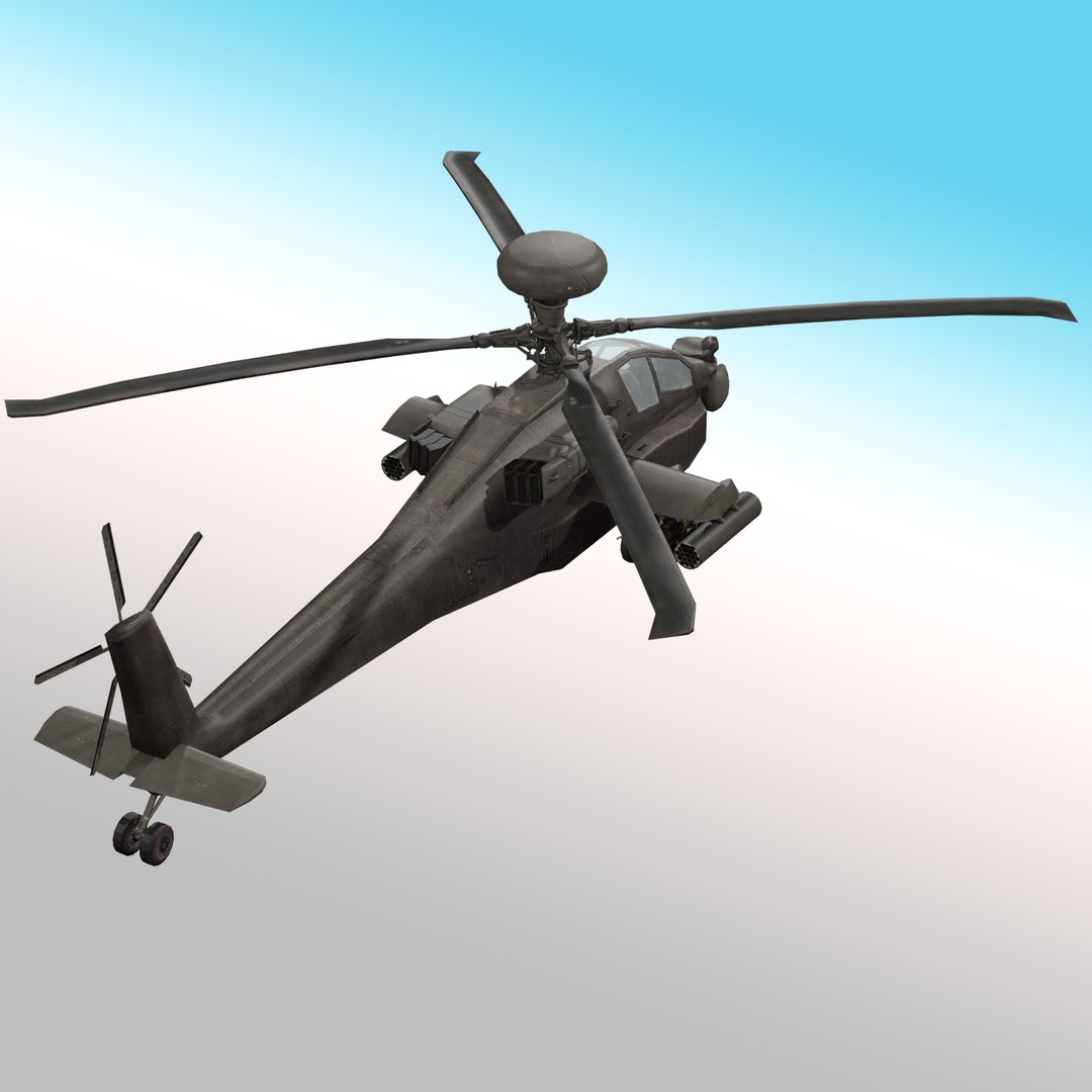 3D Model Apache Attack Helicopter AH 64 Low Poly 3D - TurboSquid 2130095
