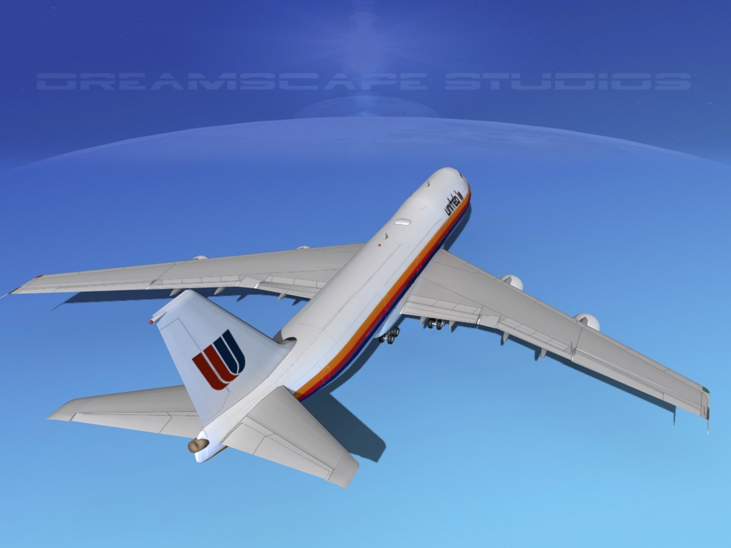 3d 747-100 Airline Boeing 747 Model