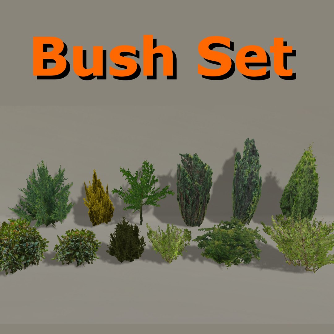 3d Model Of Ready Bush Pack