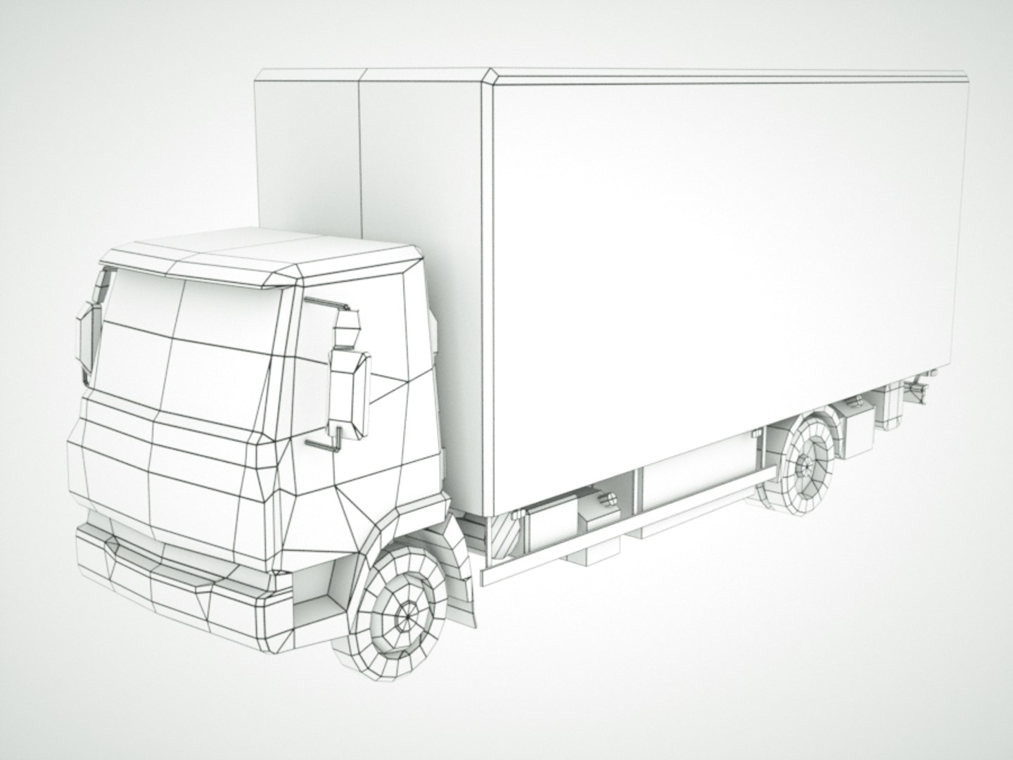 3d Model Of Iveco Eurocargo Cargo Box