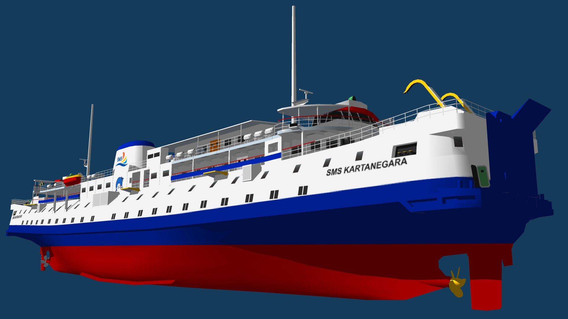 3D MV SMS Kartanegara model - TurboSquid 1971154