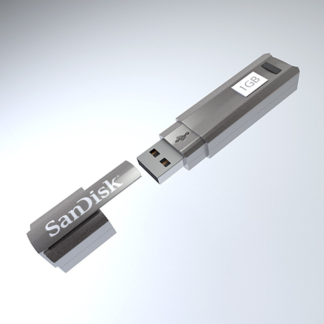 sandisk cruzer professional usb 3d model