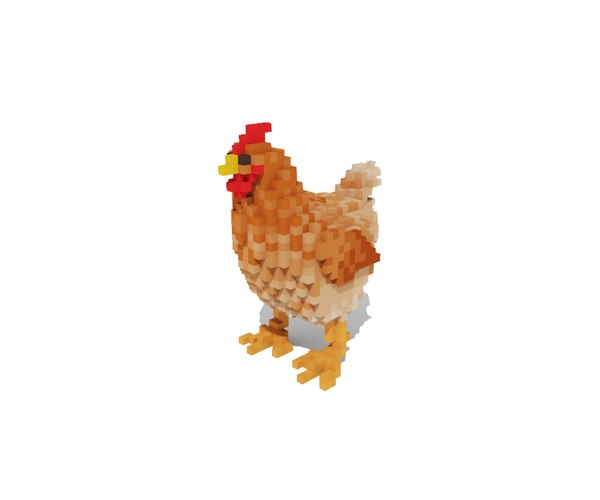 modelo 3d Pollo de arte voxel - TurboSquid 1712505