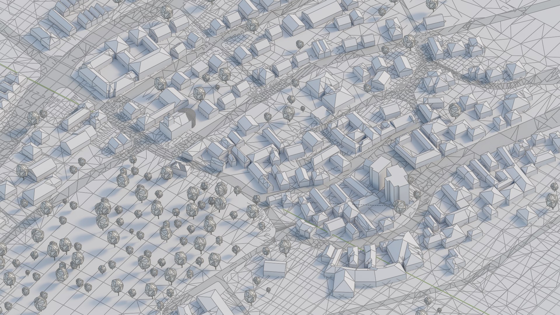 3D Small German Town Low Poly - TurboSquid 1979452