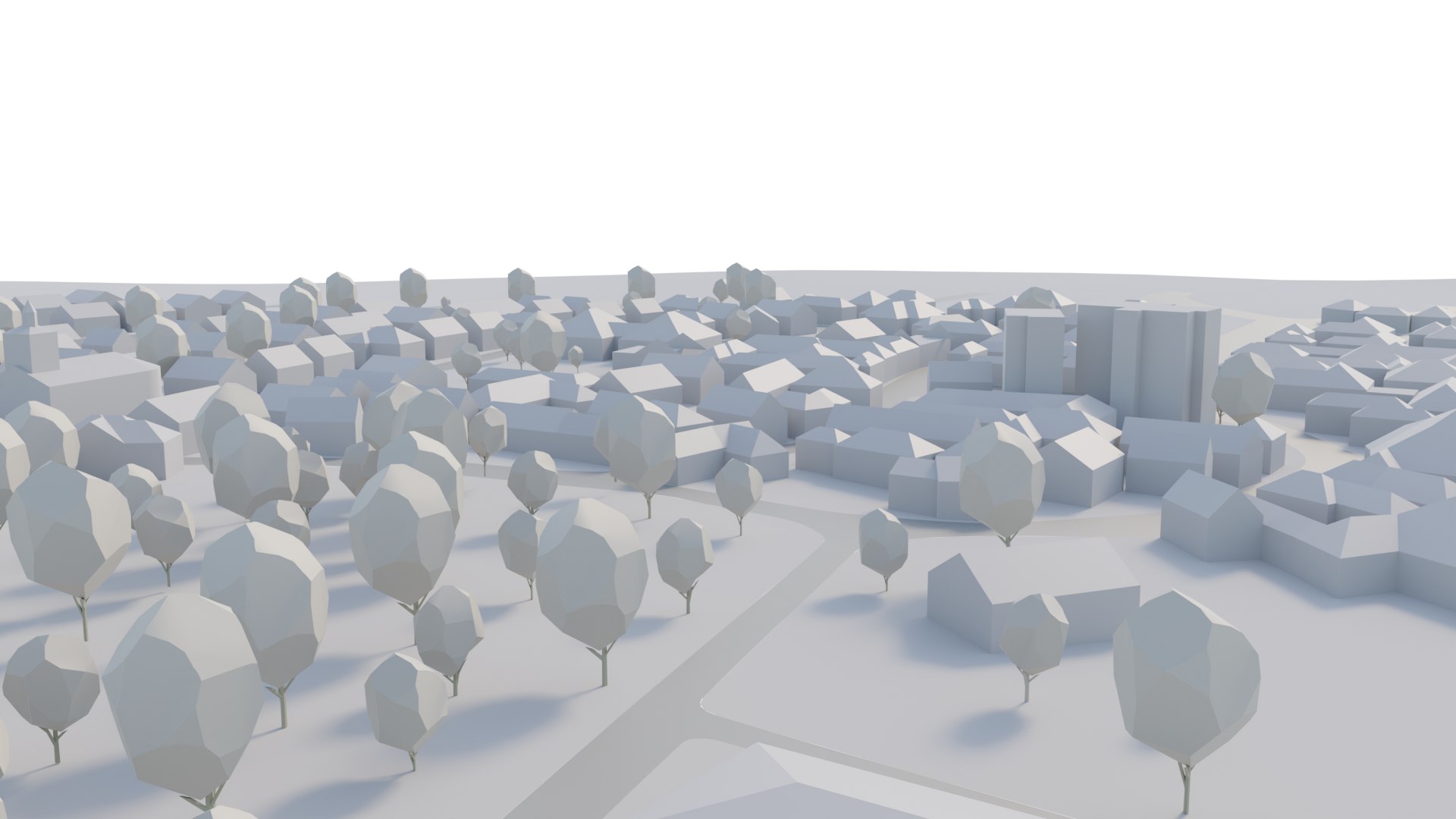 3D Small German Town Low Poly - TurboSquid 1979452