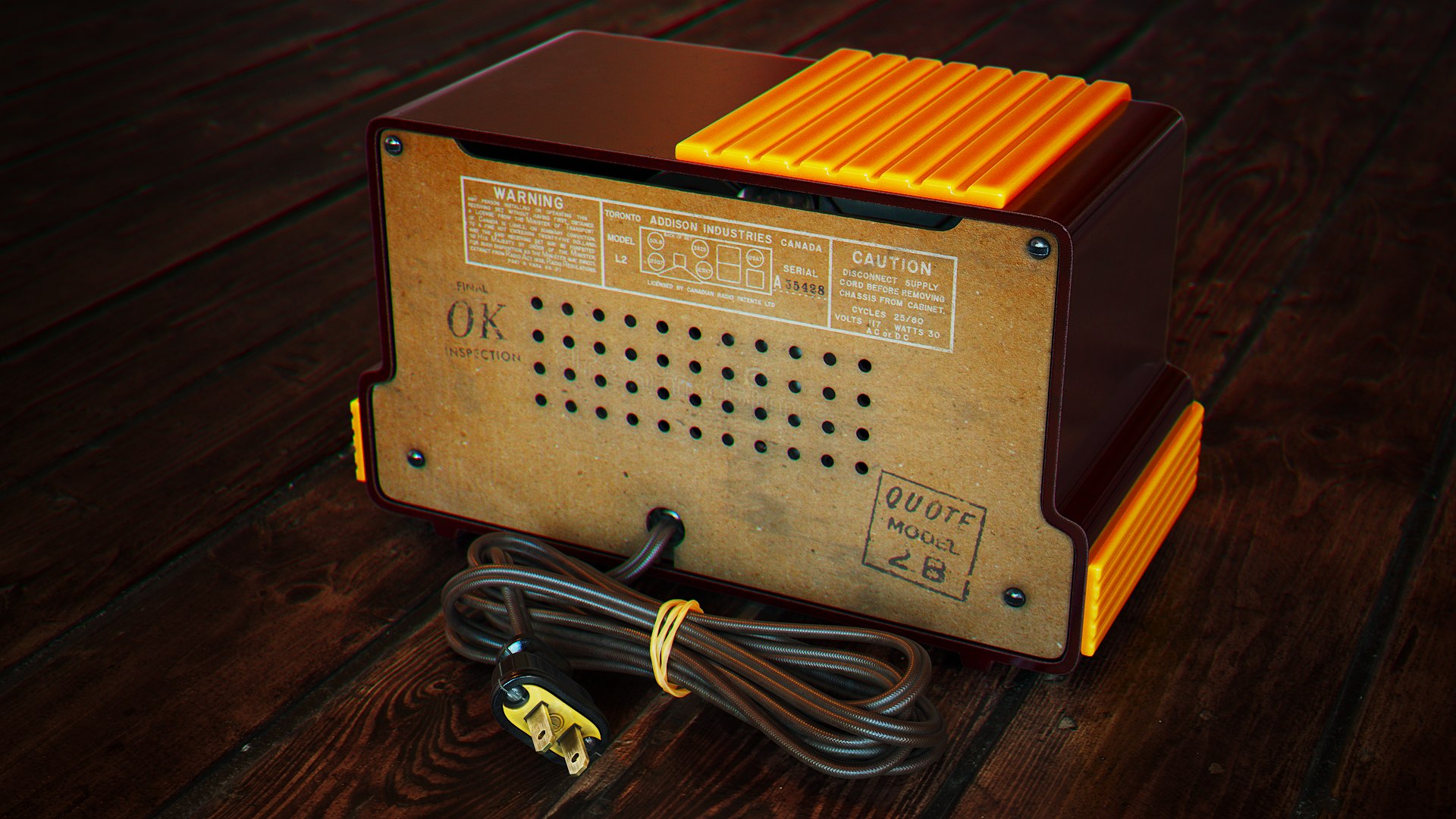 Addison Waterfall Radio 1940-1947 model - TurboSquid 2100780